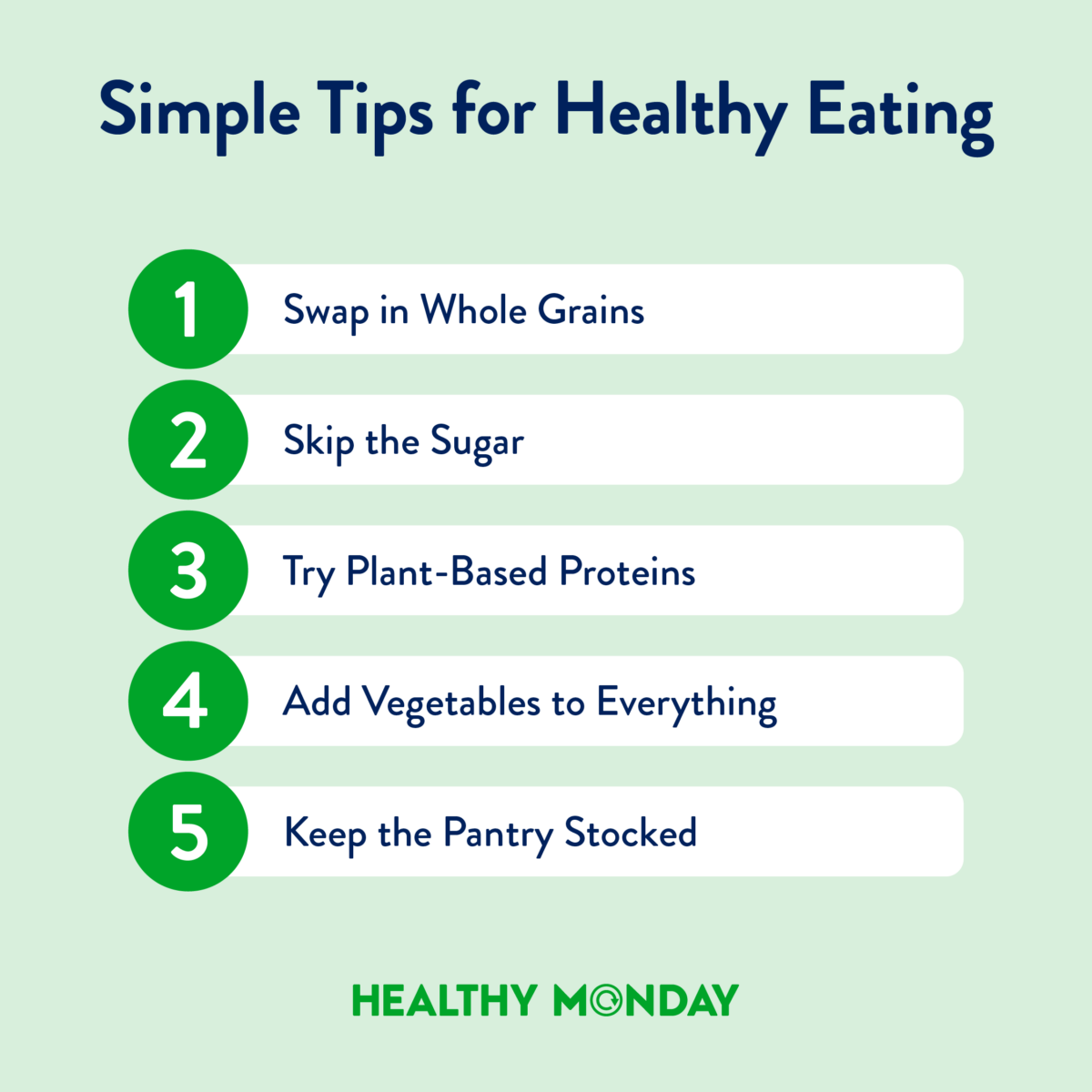 Easy Ways to Eat More Healthy Foods - Healthy Monday
